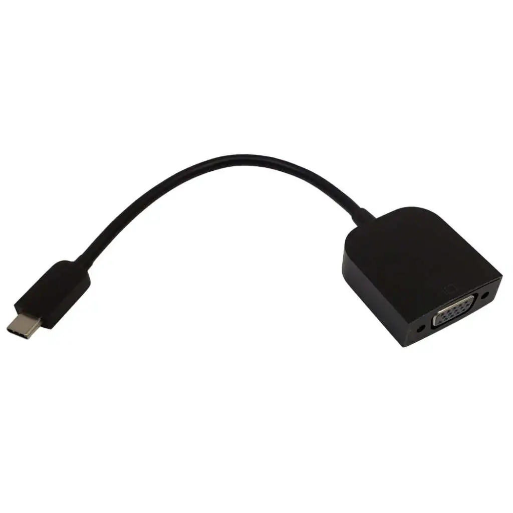 USB 3.1 Type-C to VGA (1920x1200@60Hz) Adapter - Black - USB 3.1 Type-C ...
