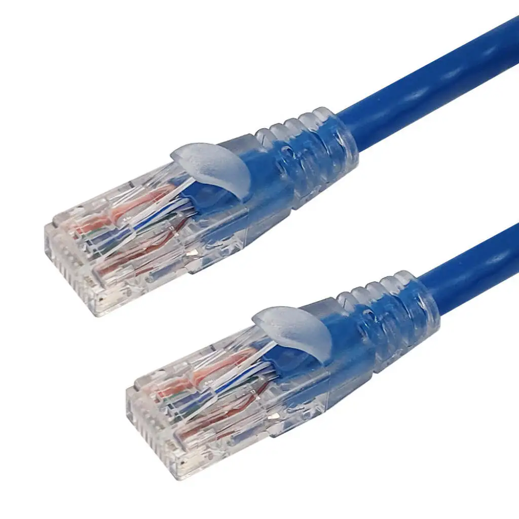 CAT6CB-07BL - RJ45 Cat6 550MHz Clear Molded Boot Patch Cable - 7ft - Blue