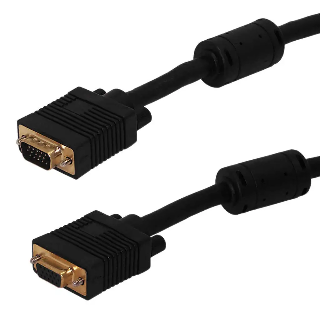 1ft Premium SVGA Cable HD15 Male to Female CL2/FT4 Fixed Hex Nuts - 1ft ...